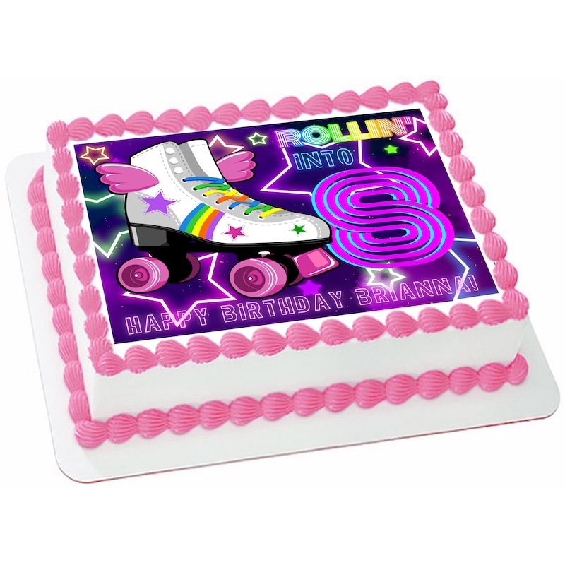 Roller Skating Party Cake - Etsy
