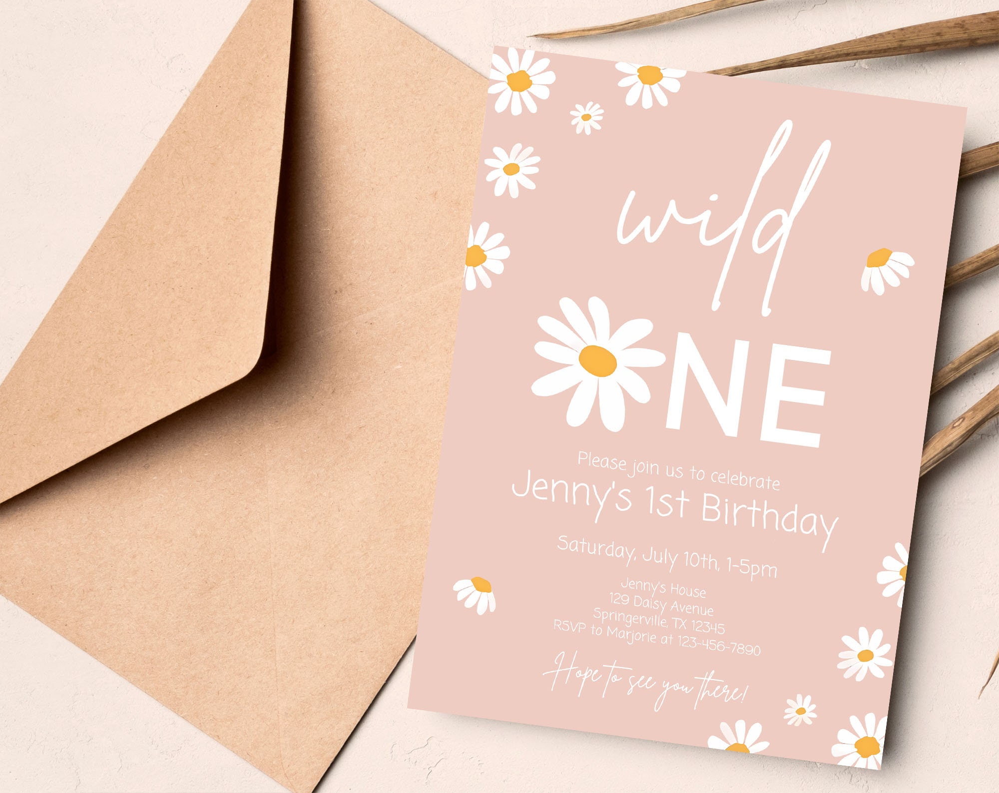 EDITABLE Wild One Party Theme Birthday Party Invitation Instant ...
