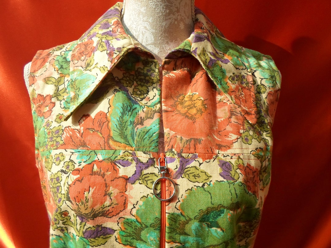 60s Handmade Floral Mod Minidress VTG Vintage Fabric - Etsy