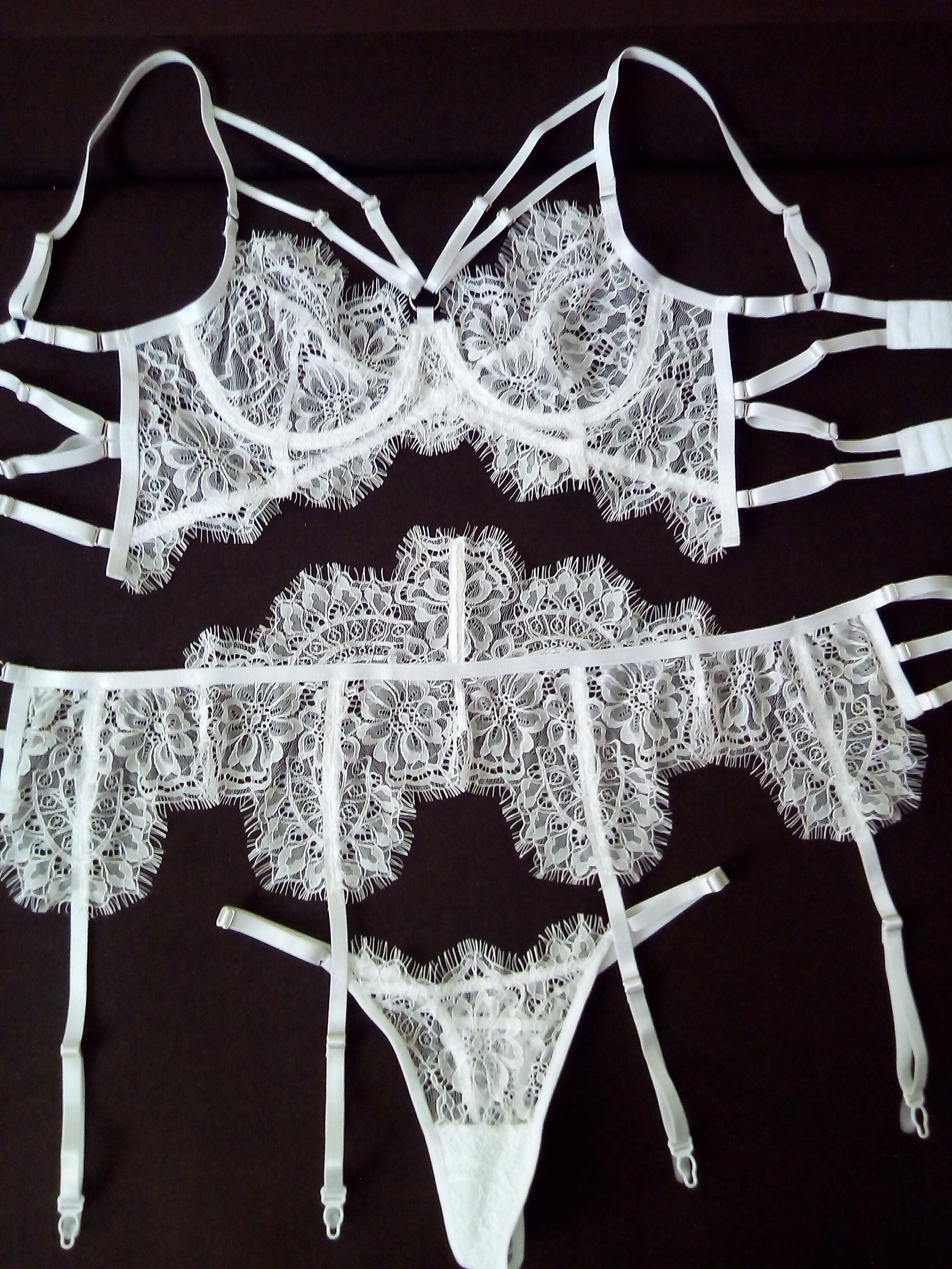 Wedding Lingerie White Lingerie Set Honeymoon Lingeriesexy Etsy