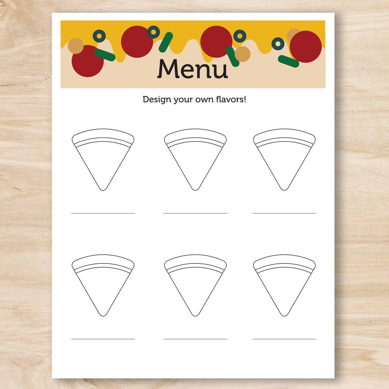 Pizza Parlor Printable, Imaginative Play, Pretend Play, Kids, PDF ...