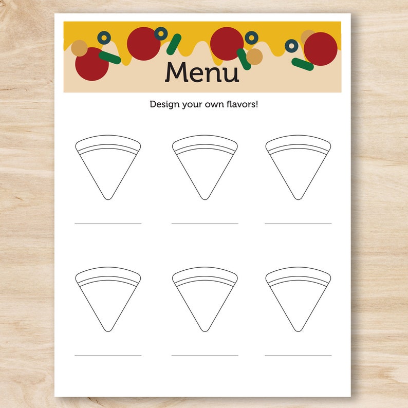 Pizza Parlor Printable, Imaginative Play, Pretend Play, Kids, PDF ...