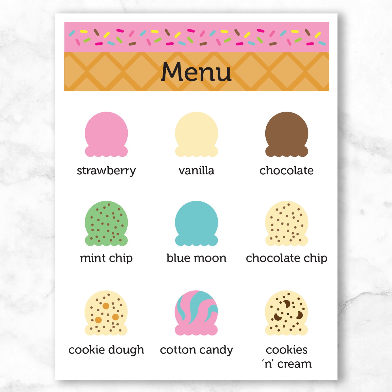 Ice Cream Shop Printable, Imaginative Play, Pretend Play, Kids, PDF ...