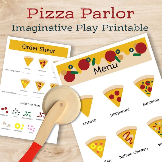 Pizza Parlor Printable Imaginative Play Pretend Play Kids - Etsy