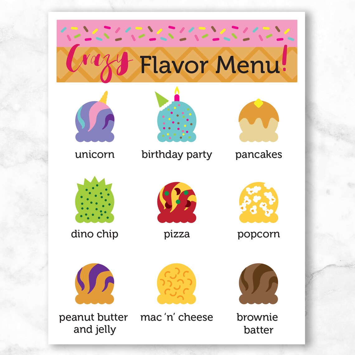 Ice Cream Shop Printable Imaginative Play Pretend Play | Etsy