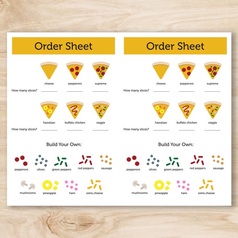 Pizza Parlor Printable, Imaginative Play, Pretend Play, Kids, PDF ...