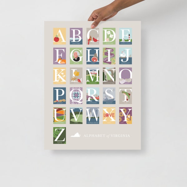Virginia Alphabet Print - Etsy