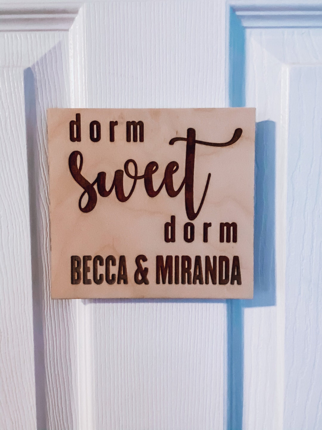 Dorm Sweet Dorm Sign | Wood Dorm Decor Sign | Personalized Wall Art for ...
