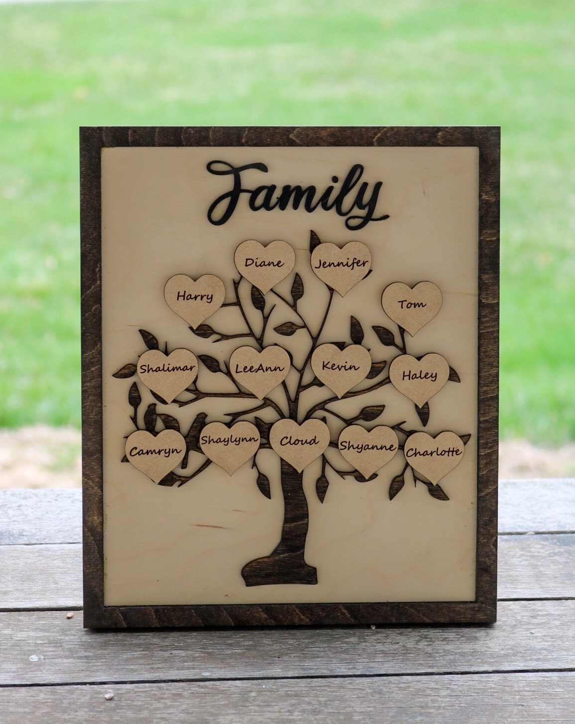 Wood Family Tree Wall Decor Family Tree Wall Art Wood - Etsy