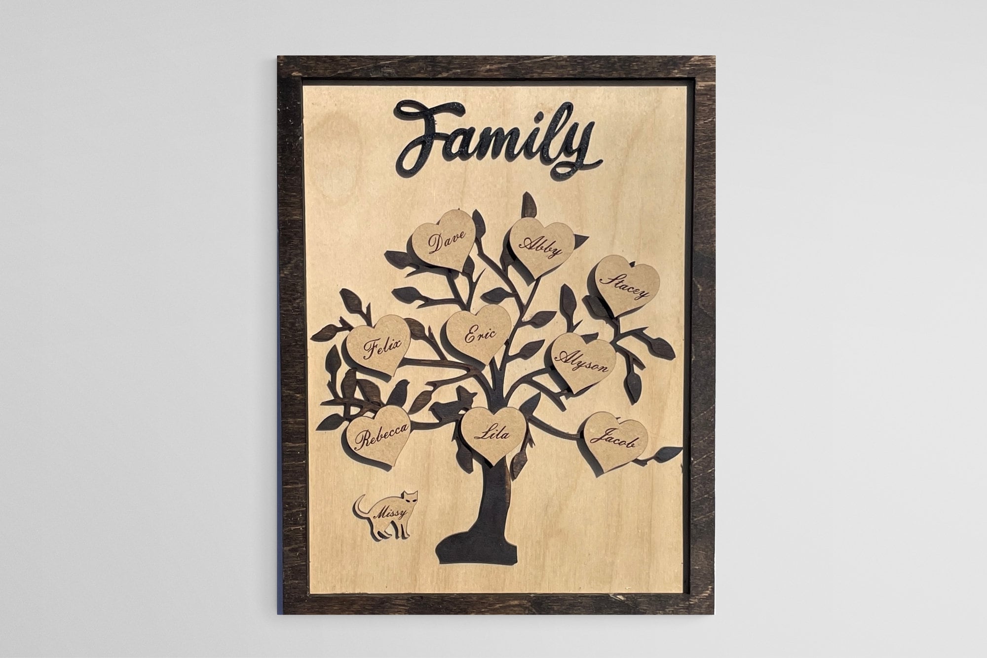 Wood Family Tree Wall Decor Family Tree Wall Art Wood - Etsy