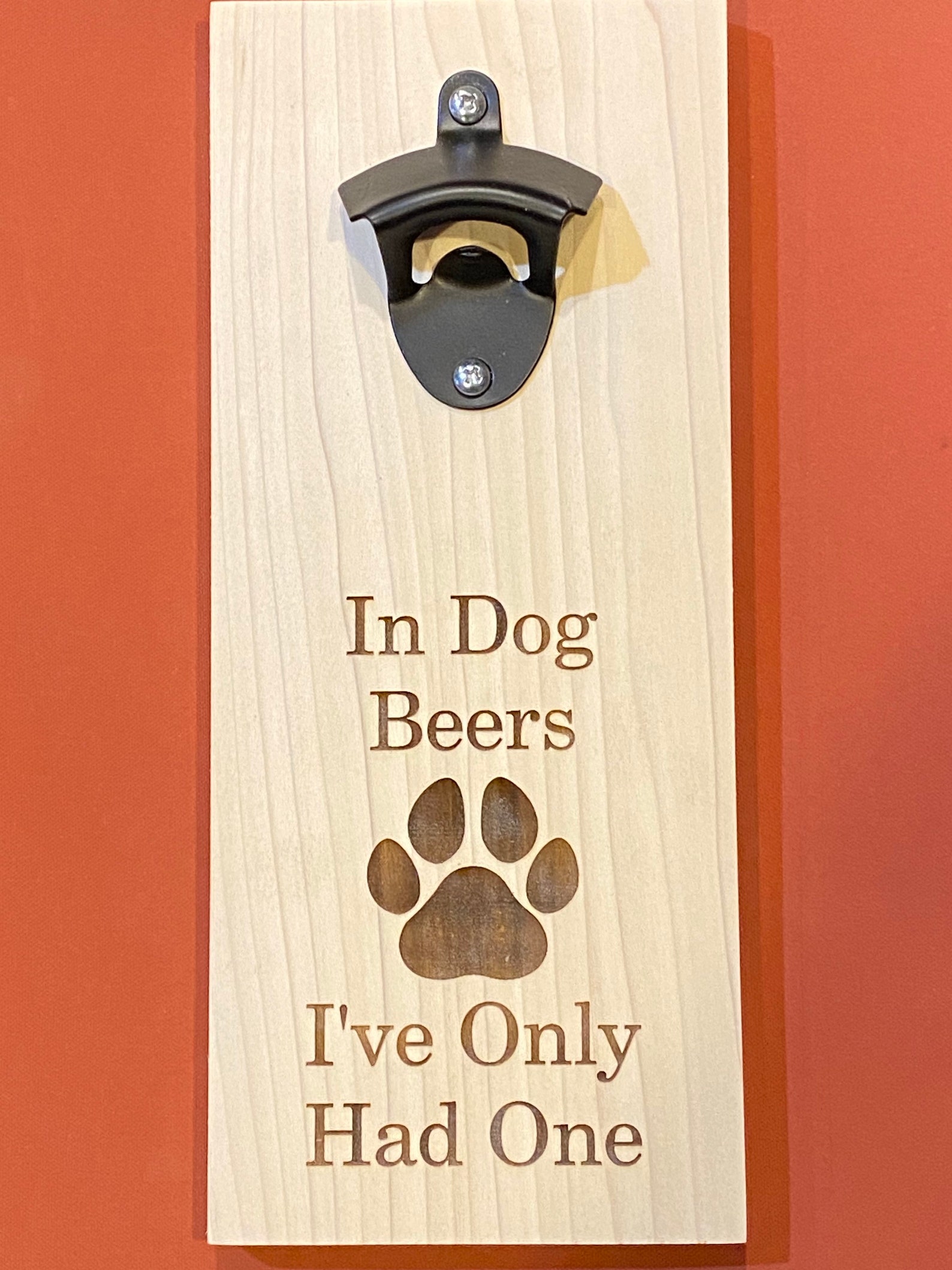 Dog Lovers Bottle Opener | Paw Print Beer Bar Decor - Etsy