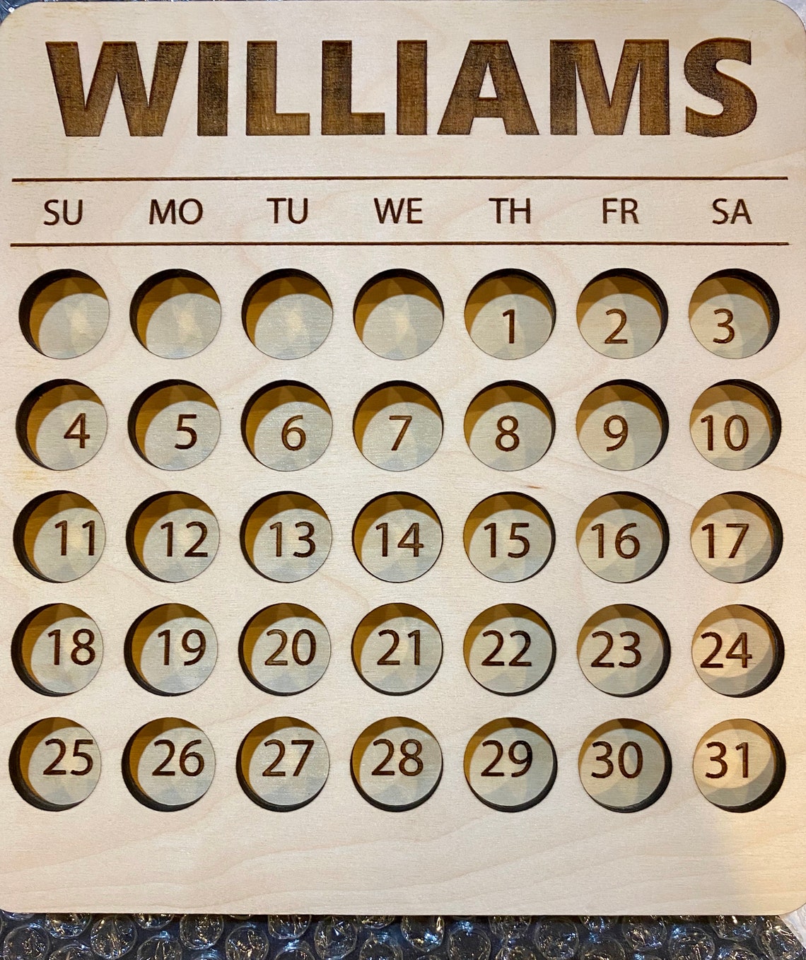Lifetime Calendar Wooden Perpetual Calendar Forever - Etsy