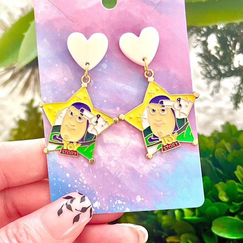 Buzz Lightyear From Toy Story Inspired Dangle Earrings, Buzz Lightyear ...