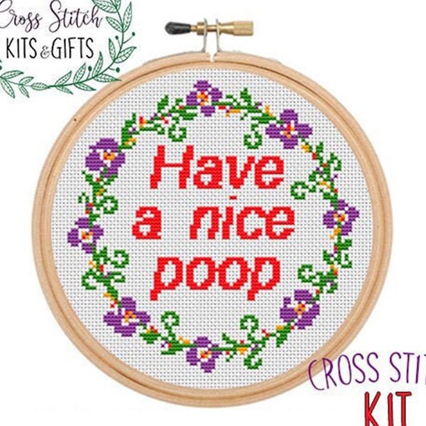 Poop Cross Stitch - Etsy