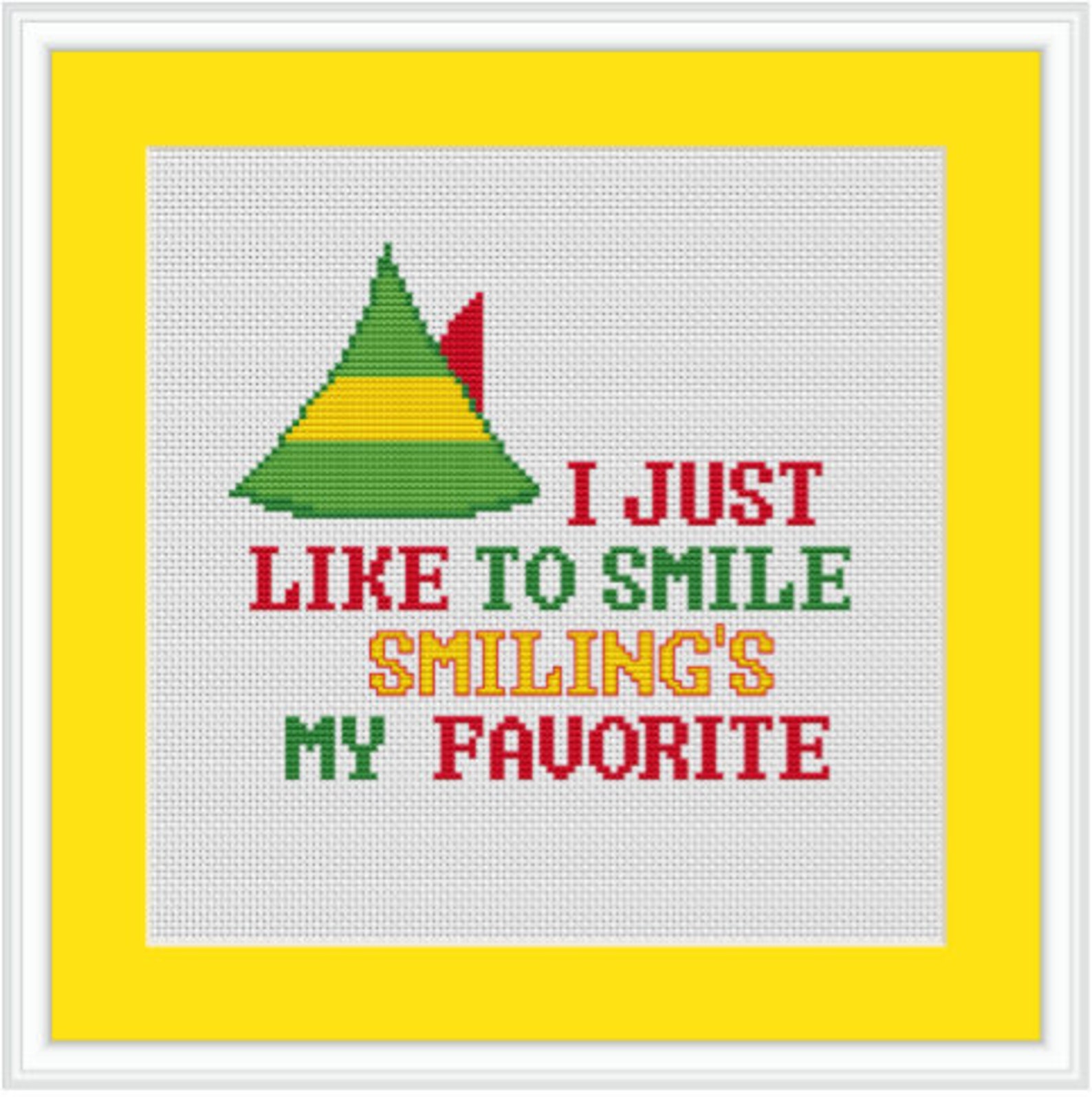 I Just Like to Smile Smiling's My Favorite Starter Cross | Etsy