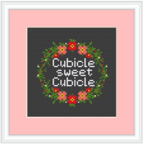 Cubicle Sweet Cubicle Cross Stitch Beginner Kit. Starter Kit | Etsy