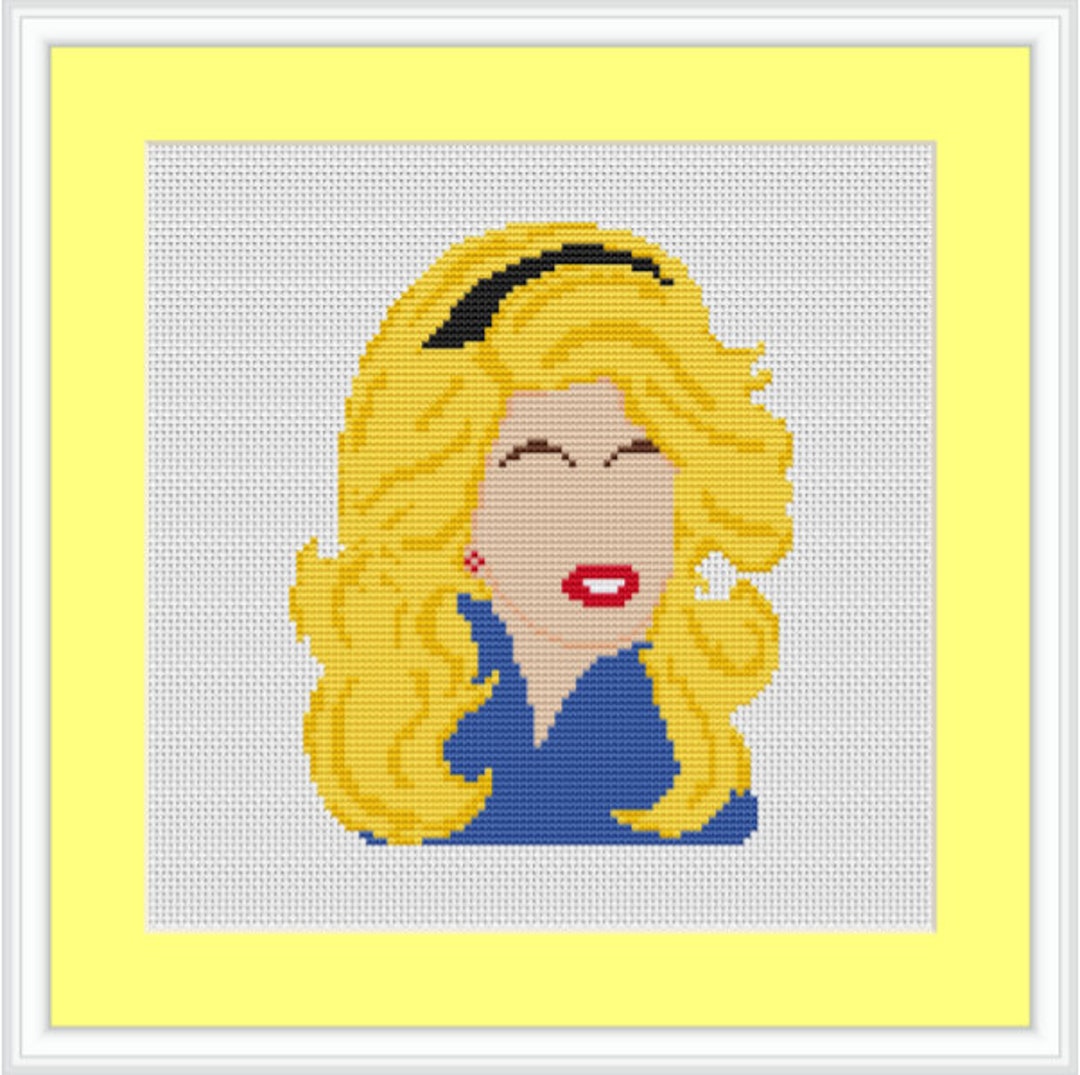 Dolly Parton Cross Stitch Pattern. Country Music Lagend Embroidery ...