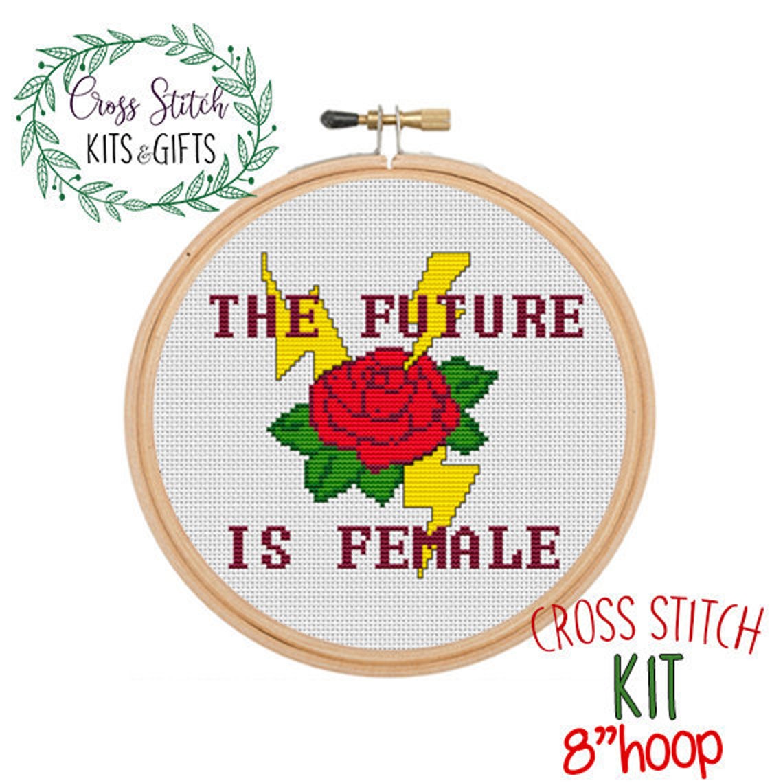 The Future is Famele Cross Stitch Beginner Kit. Feminist - Etsy