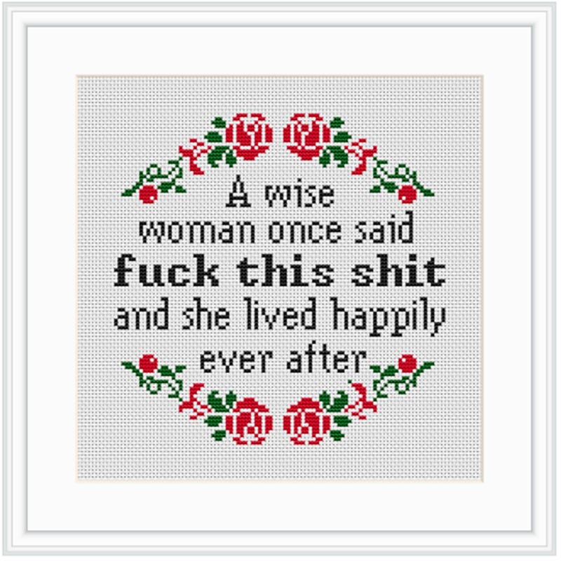 Rude Cross Stitch - Etsy