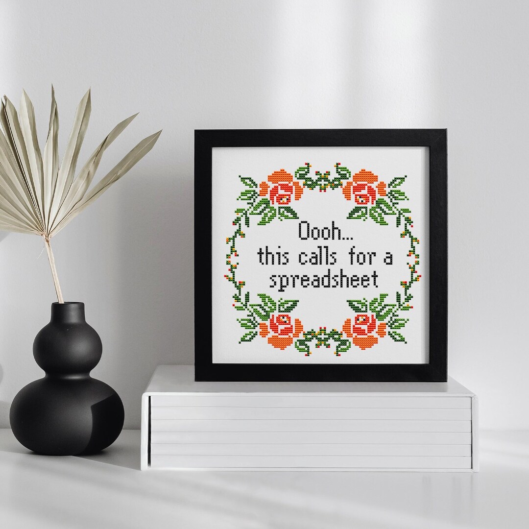 Oooh This Calls for a Spreadsheet. Canvas Printed Design. Funny Office ...