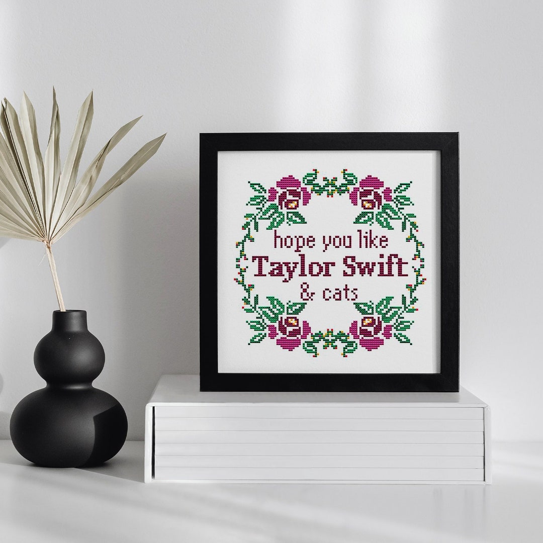 Hope You Like Taylor Swift & Cats. Printed Framed Design. - Etsy