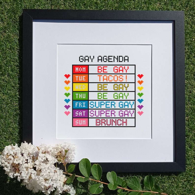 Gay Agenda Wall Art Print. Gay Pride Month. LGBT. Agenda Print - Etsy