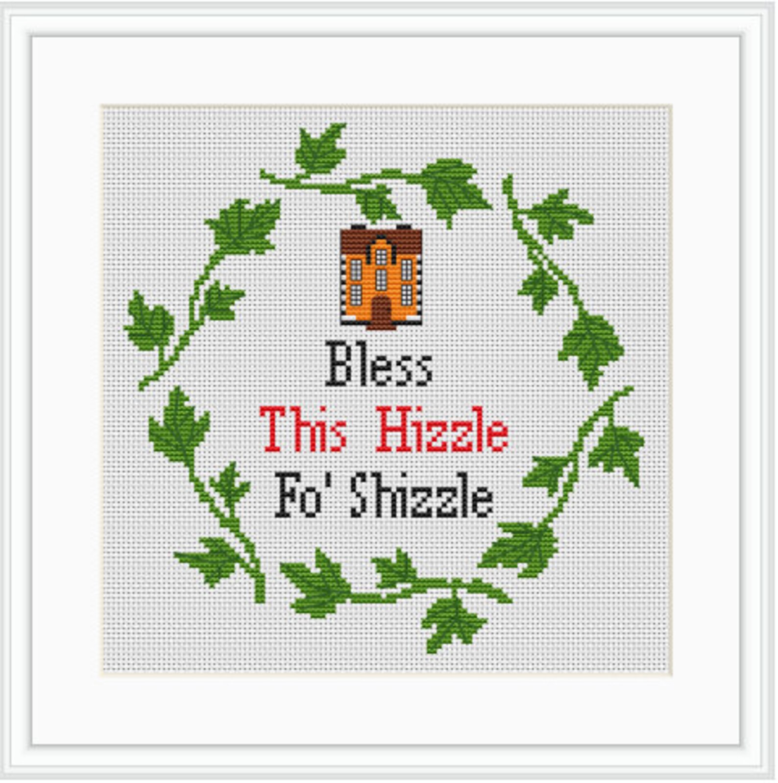 Bless This Hizzle Fo' Shizzle. Starter Cross Stitch for - Etsy