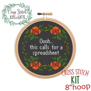 Oooh This Calls for a Spreadsheet. Cross Stitch PDF. Funny Office Quote ...
