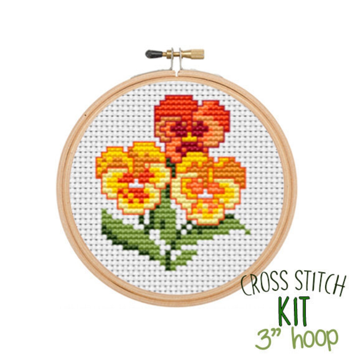 Starter Kit For Beginners. Viola Cross Stitch Beginner Kit. | Etsy