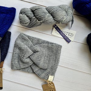 Blue Toned Merino Wool Headbands, Adult Knitted Earwarmers - Etsy
