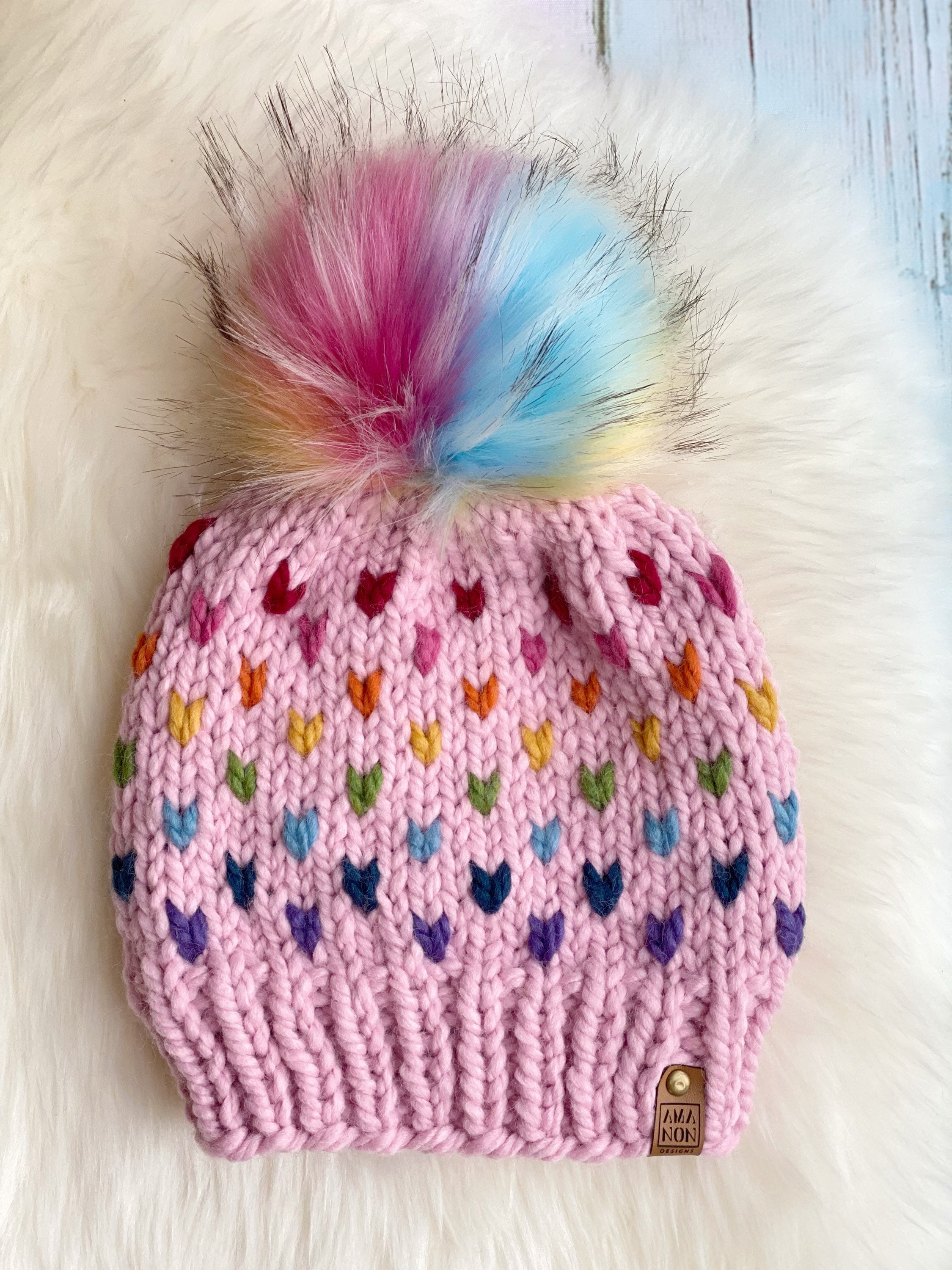 Pink Fairy Unicorn Rainbow Toque With Detachable Rainbow Faux | Etsy