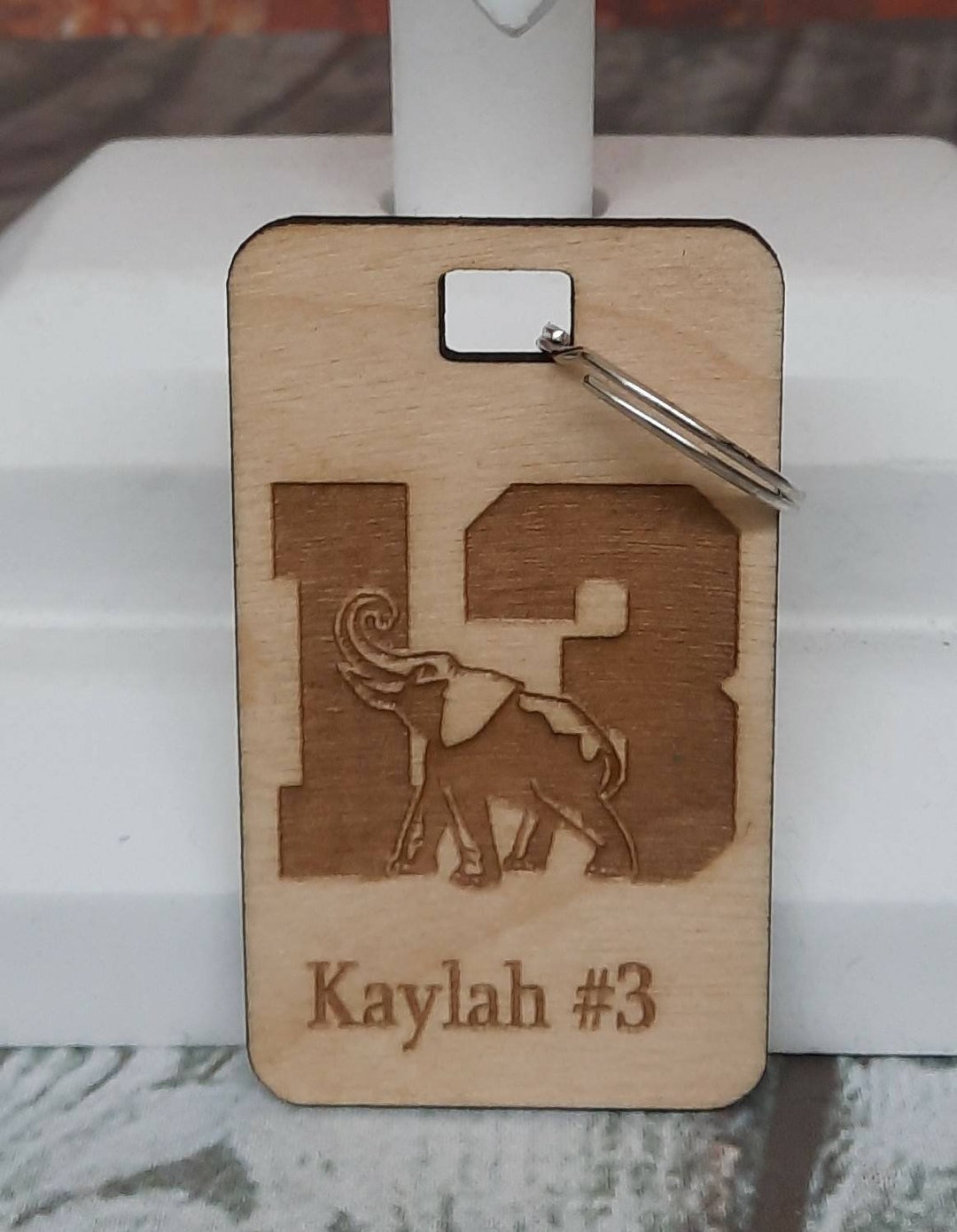 Delta Personalize Wood Laser Keychain Sorority DST Natural Sister Gift ...