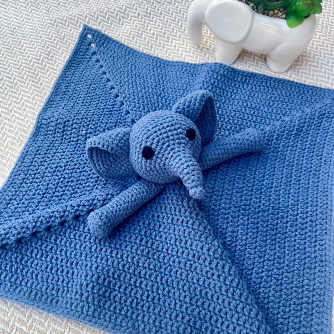 Elliott the Elephant Handmade Crochet Baby Lovey - Etsy
