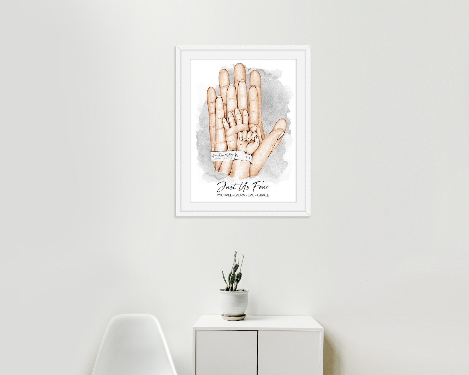 Family Hand Print Parents and Children Holding Hands - Etsy