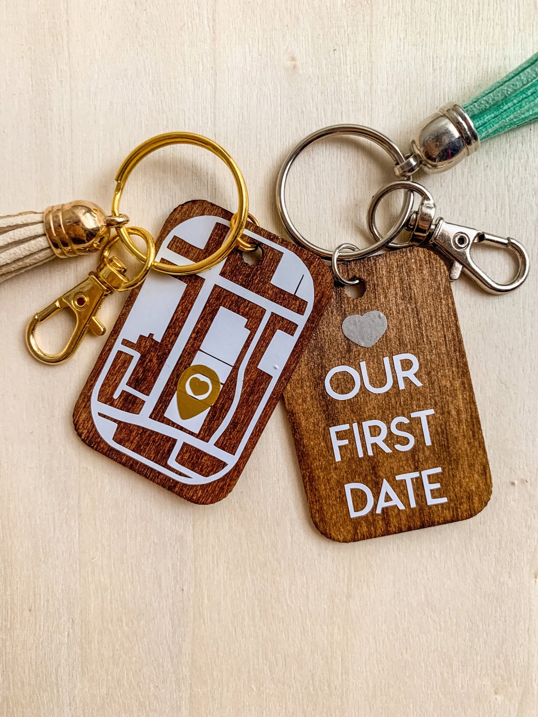 Where We... Key Chain Graduation Keychain, Our First Kiss Keychain, Map ...