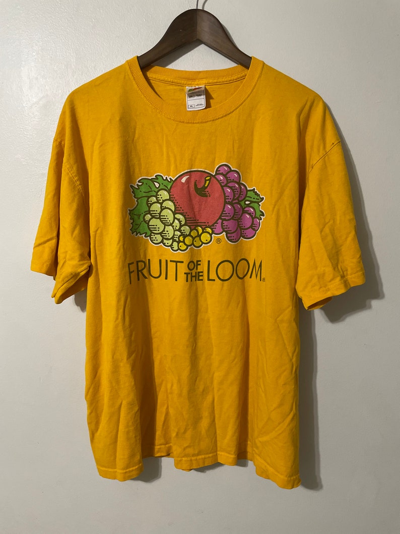Vintage Fruit of the Loom Shirt 90s Big Logo Streetwear Grail - Etsy