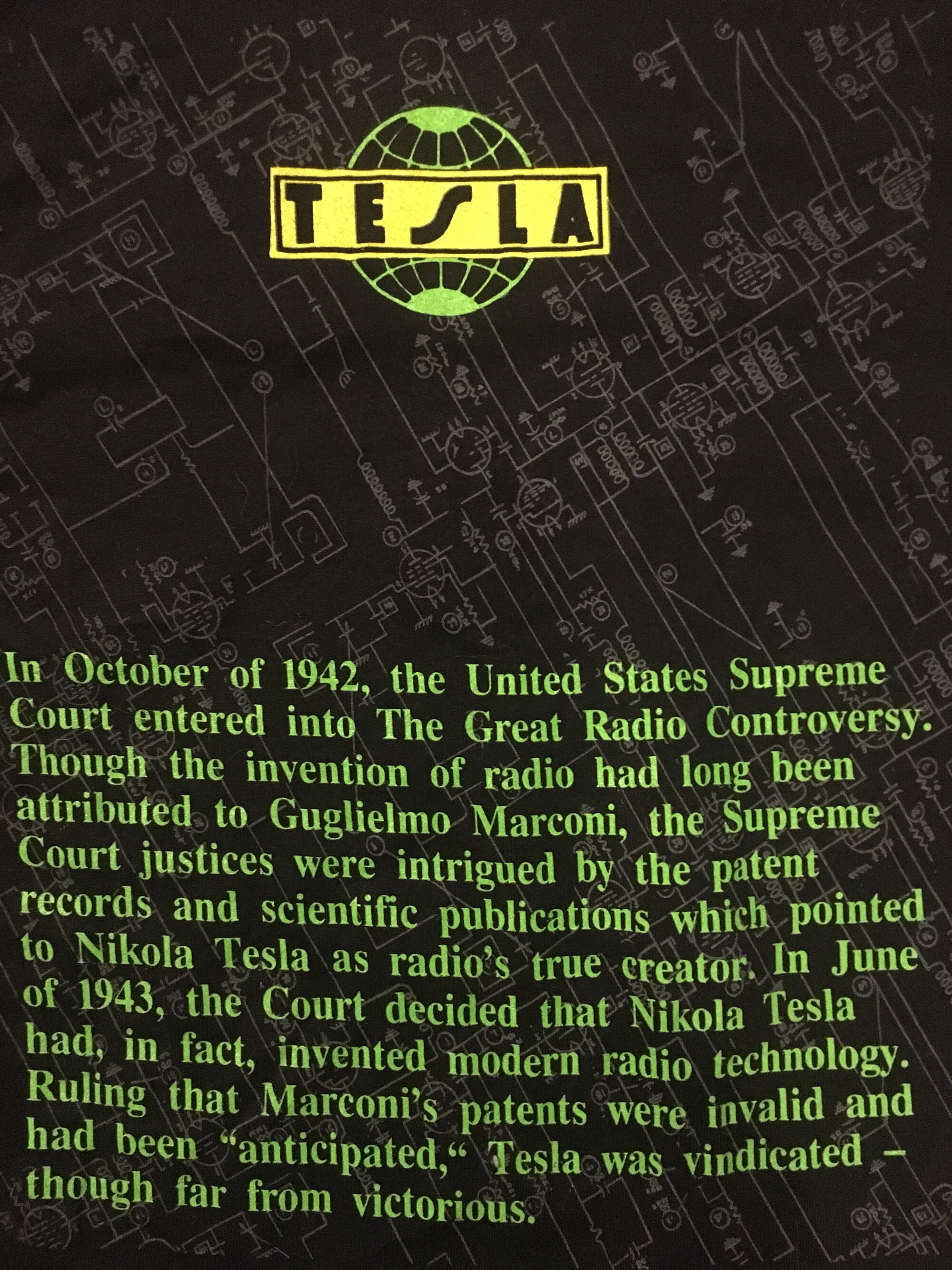 Vintage Tesla Tshirt by Brockum silver tag | Etsy