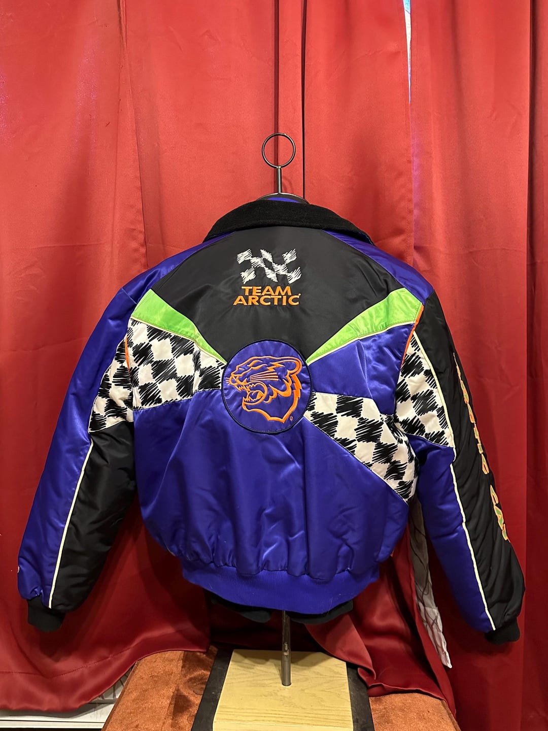 Vintage Team Arctic Cat Racing Jacket 90’s Neon Snowmobile Sledneck ...
