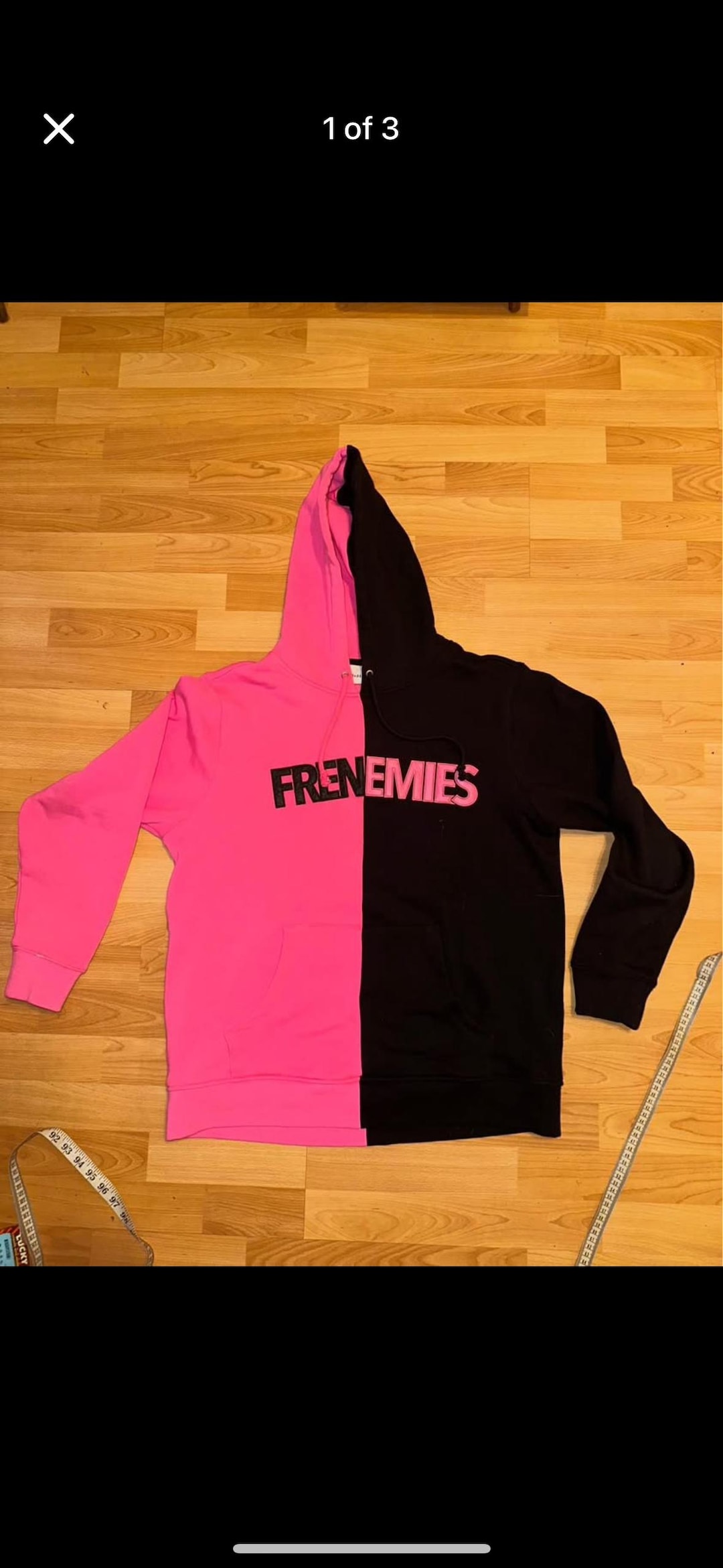 Frenemies Hoodie Y2K Podcast Teddy Fresh Streetwear Split Colour Block ...