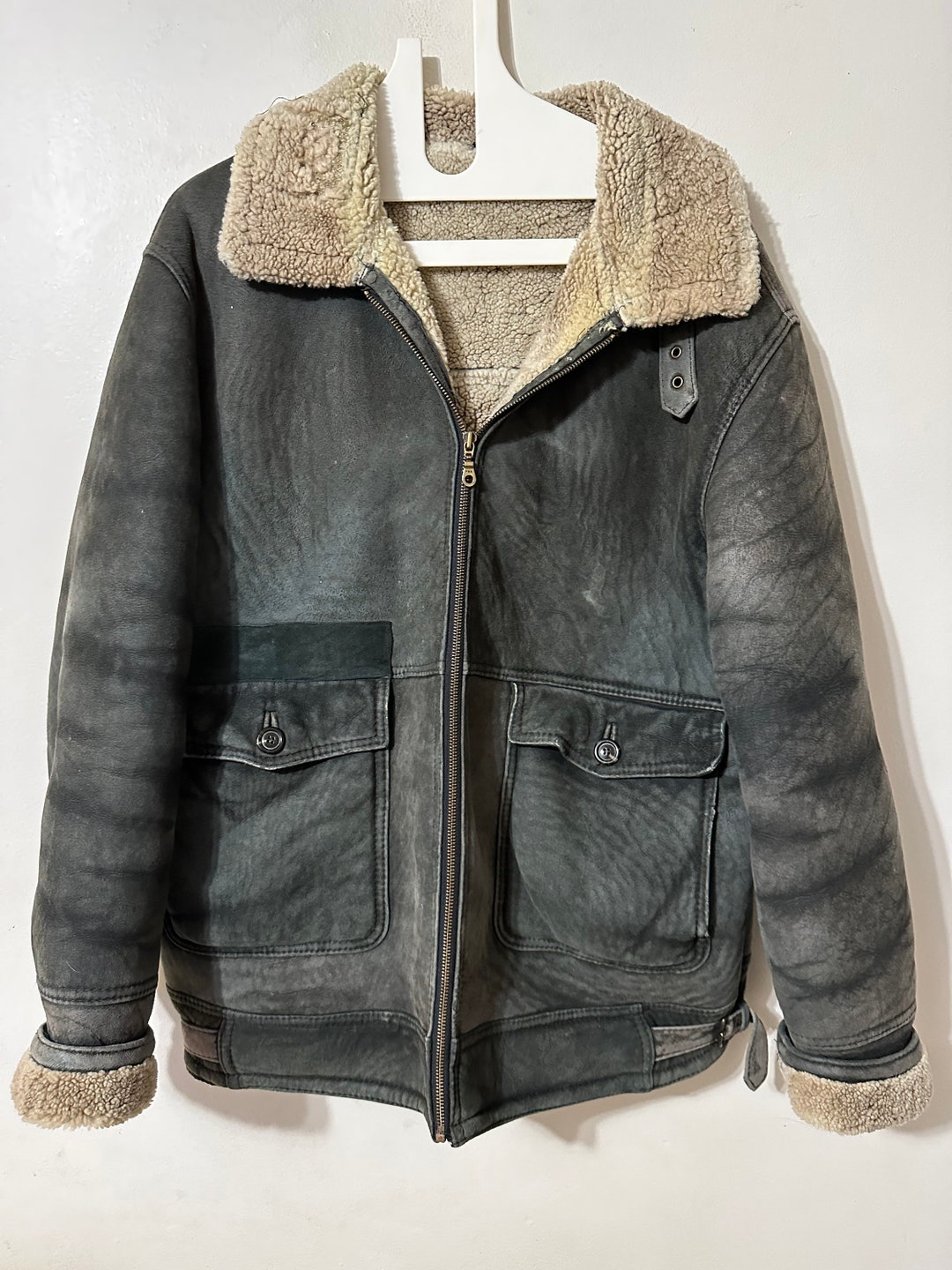 Vintage Sheepskin Sherpa Jacket via Firenze - Etsy