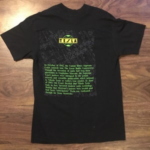 Vintage Tesla Tshirt by Brockum Silver Tag - Etsy