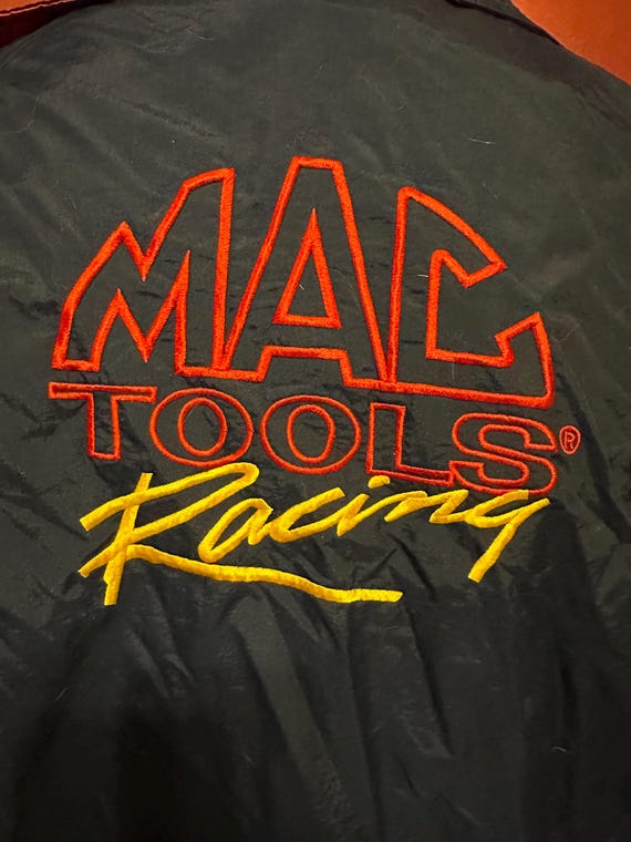 Vintage Mac Tools Racing Jacket 90’s Checkered Flag W… - Gem