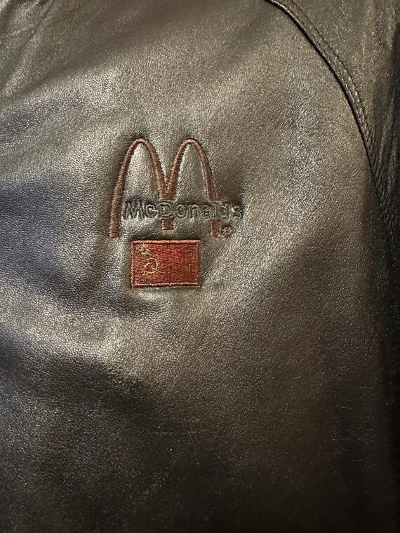 Vintage McDonald’s Leather Jacket 80’s Employee Coat … - Gem