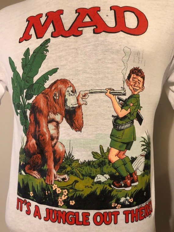 Vintage MAD Magazine Shirt It’s Like a Jungle Out The… - Gem