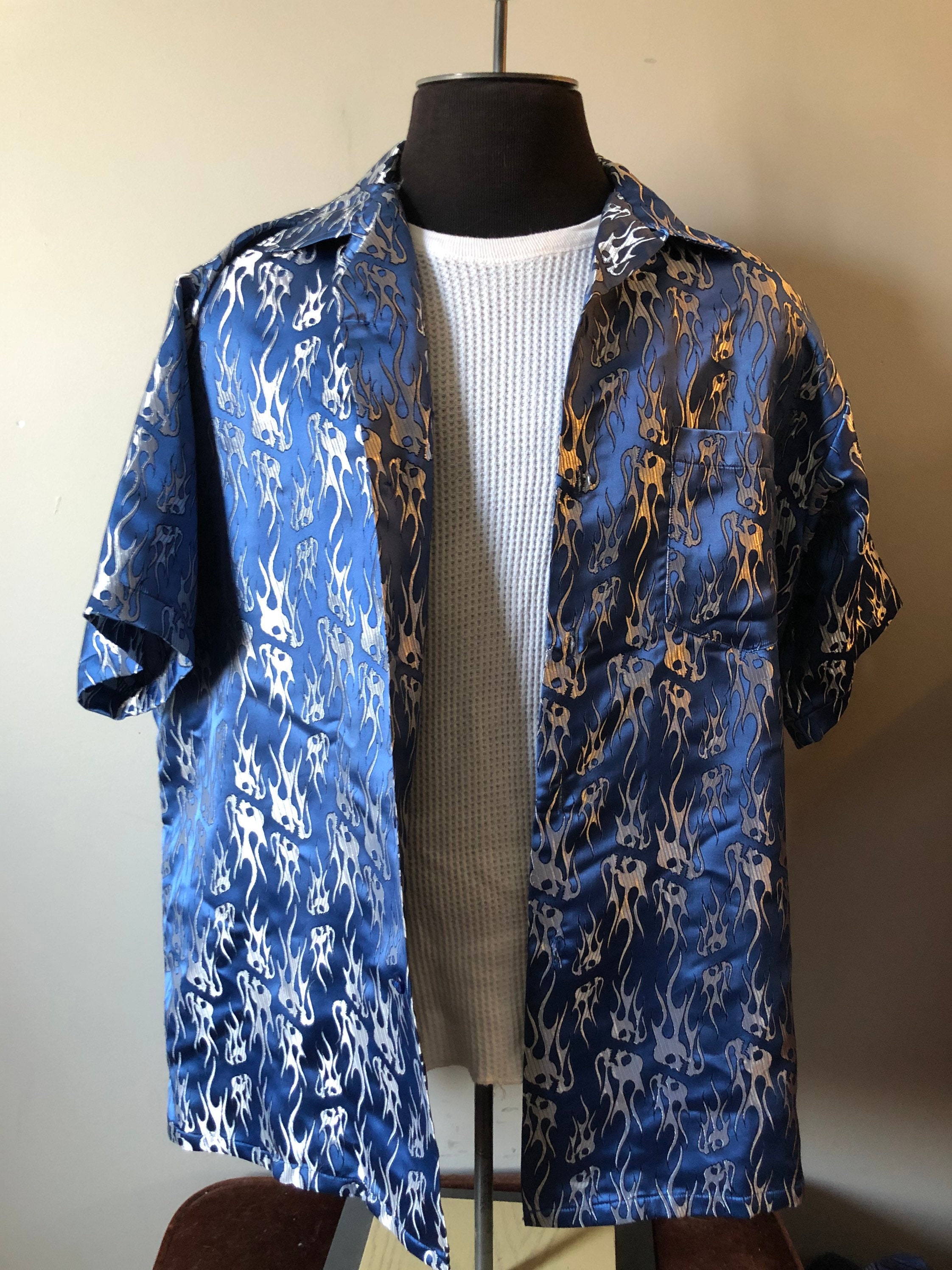 Vintage R2 Player Shirt Randy River Skull Flames Shirt - Etsy UK