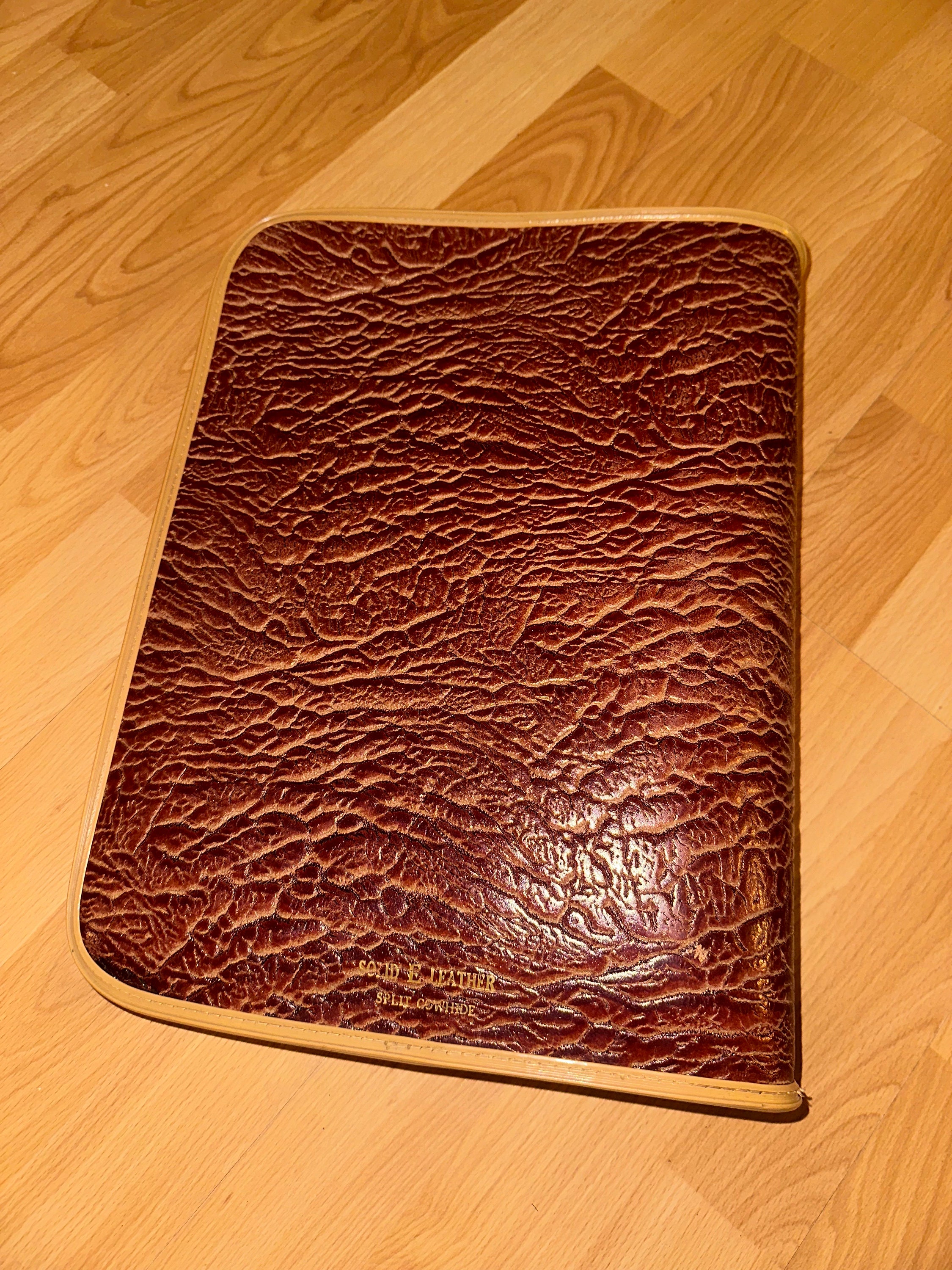 Vintage Leather 3 Ring Binder Solid E Leather Split Cowhide 60’s/70’s ...