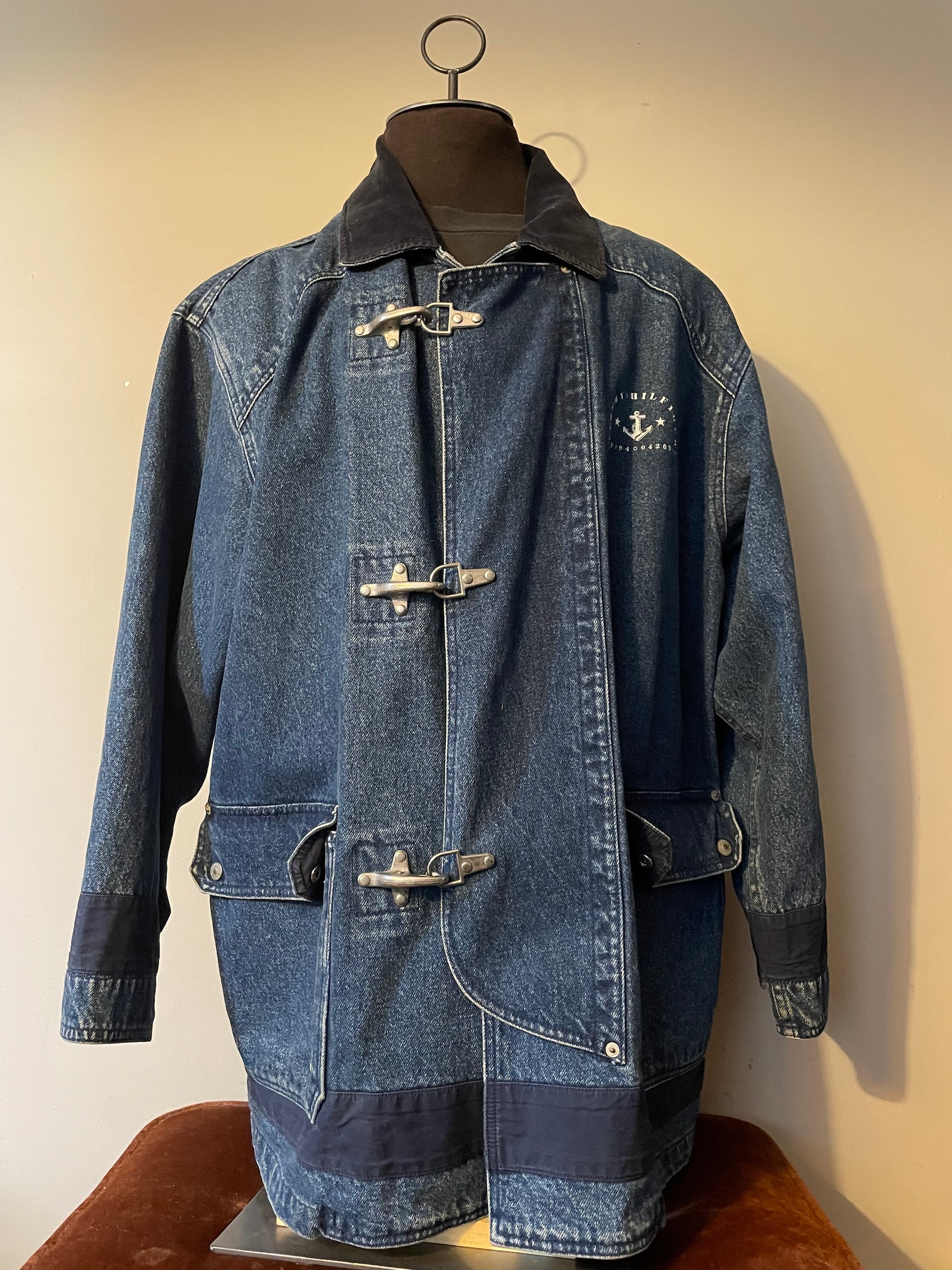 Vintage Tommy Hilfiger Firemans Jacket Denim 90s Grail - Etsy