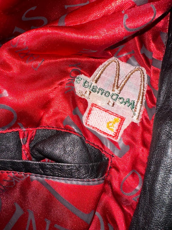 Vintage McDonald’s Leather Jacket 80’s Employee Coat … - Gem