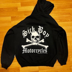 Vintage Sick Boy Motorcycle Hoodie Y2K Streetwear Grail Lil Peep GBC ...