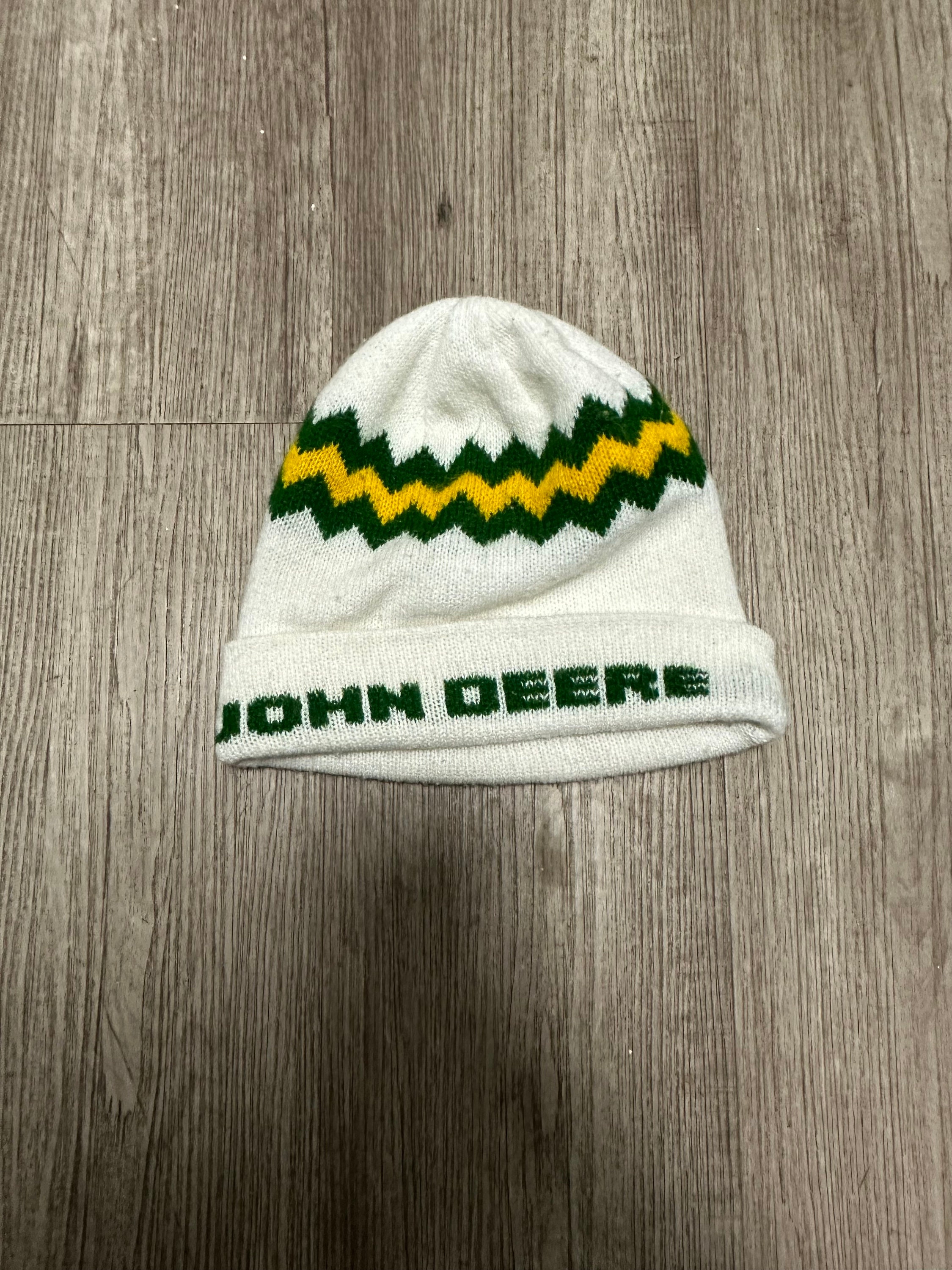 Vintage John Deere Toque Beanie Winter Headwear Hat 80s Rare Collectors ...